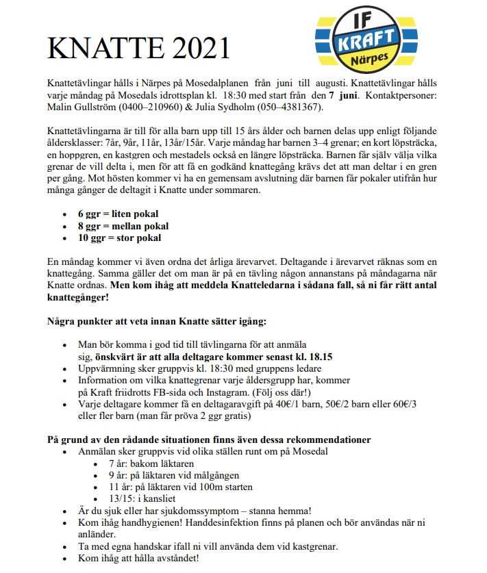 KNATTE | IF KRAFT FRIIDROTT